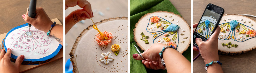 Online Course - Embroidery on Wood: Art Inspired by Nature (Sara ...