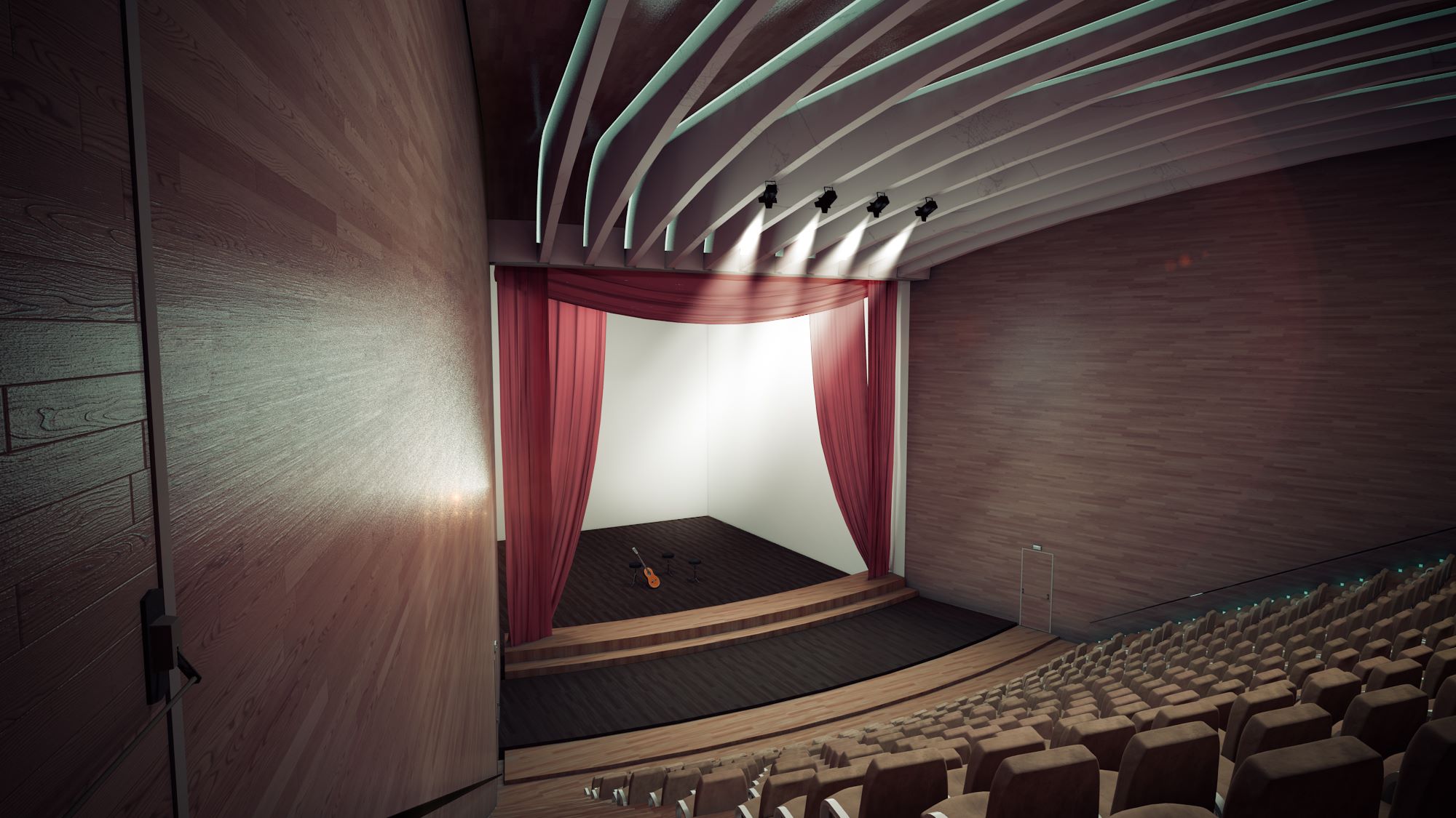 Render interior - vray - teatro | Domestika